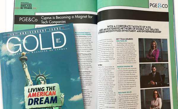 PGE&Co Featured in Gold Magazine: The Rise of Tech Companies in Cyprus